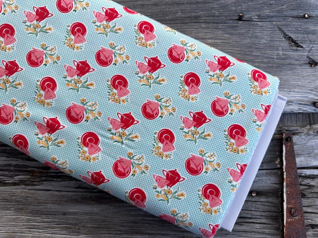 COOKBOOK Fabric by Lori Holt Kitchen Dishes Design Quilting Fabrics ...