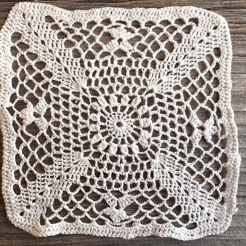 White Doily Square Linen - Etsy