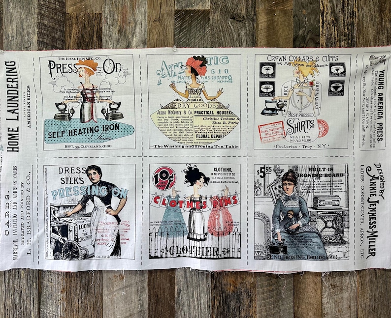 PRESS ON Fabric Panel by J Wecker Frisch Quilting Sewing Supplies Riley ...