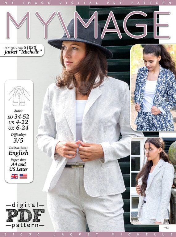 Jacket MICHELLE PDF Pattern Tutorial | Etsy