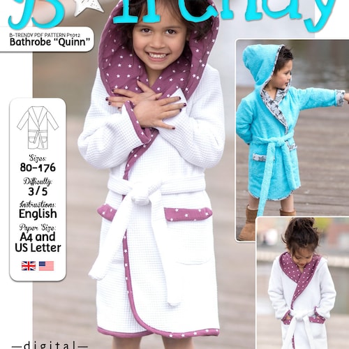 Bathrobe QUINN PDF Pattern Tutorial - Etsy