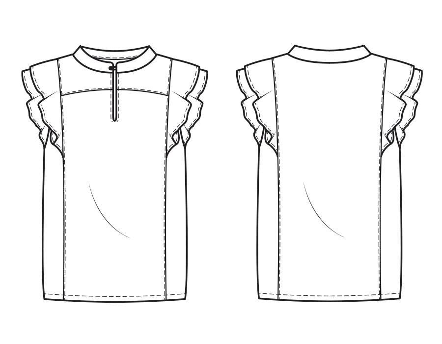 Blouse Galia PDF Pattern & Tutorial - Etsy