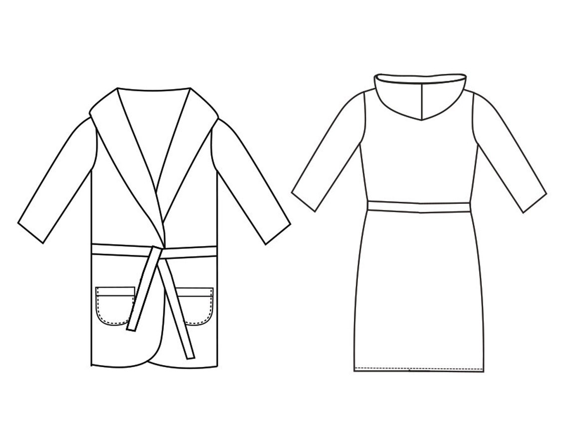 Bathrobe QUINN PDF Pattern + Tutorial - Etsy