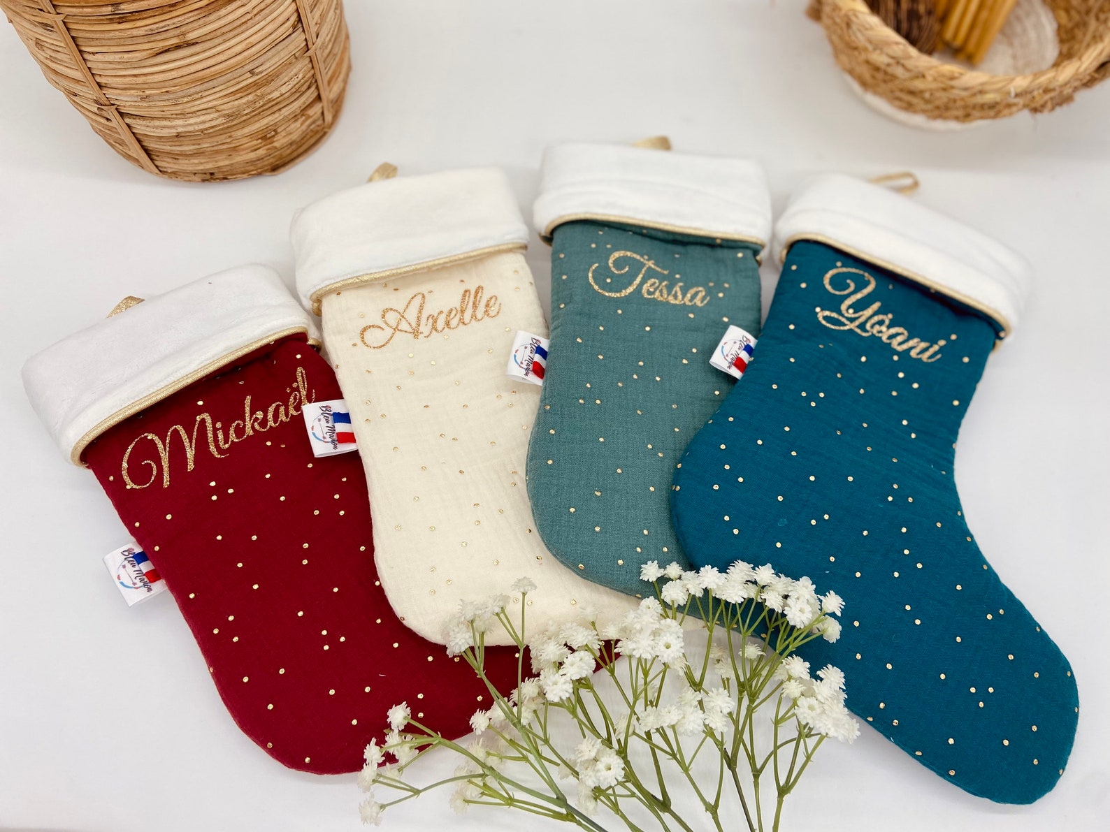 Chaussette de noël personnalisée /botte de noël décoration de - Etsy France