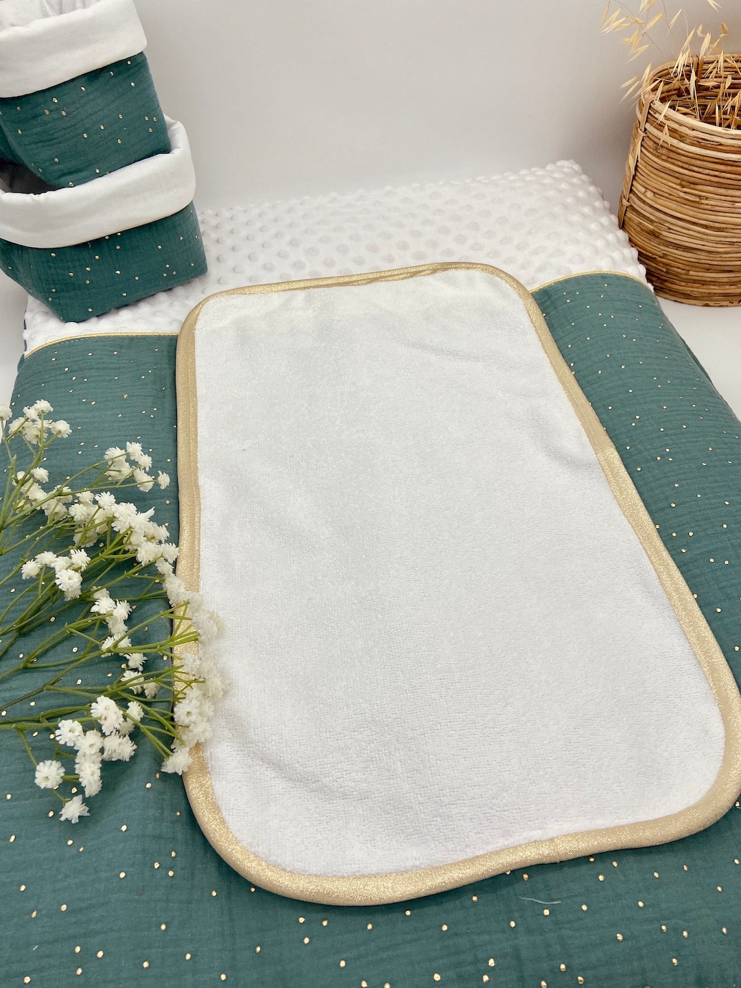 Double Cotton Gauze Changing Mat Cover WITHOUT First Name - Etsy