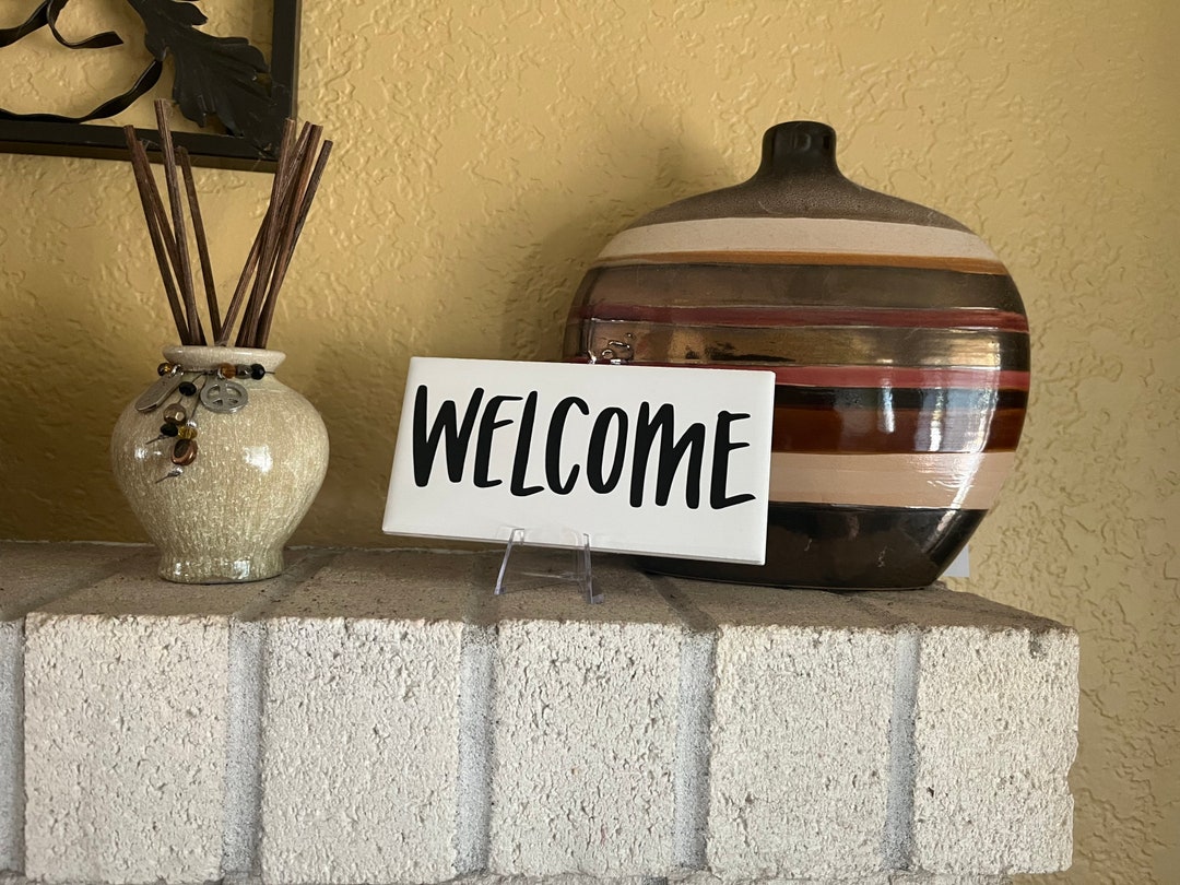 Welcome Sign/welcome Ceramic Tile/home Decor/new House Gift - Etsy