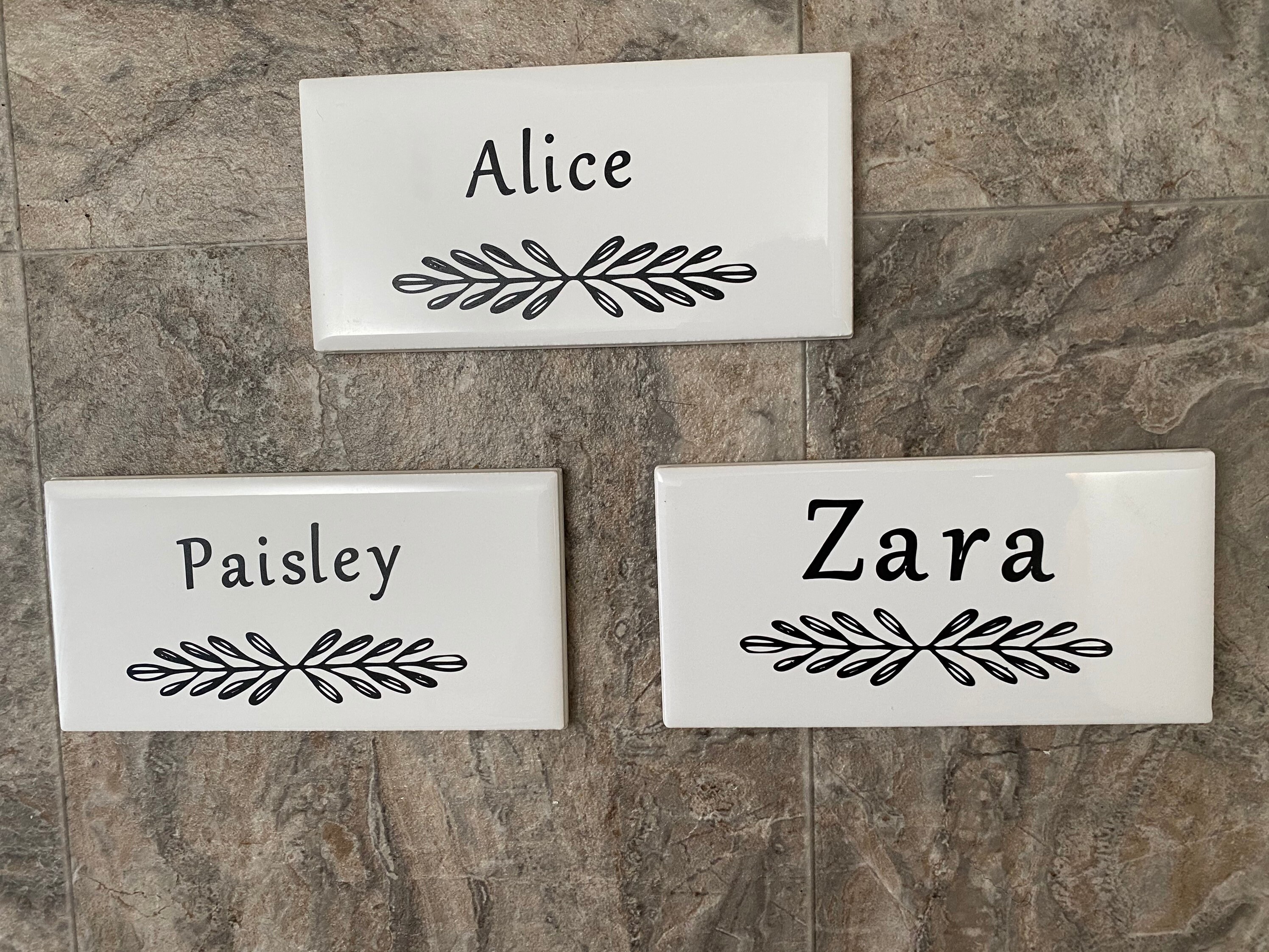 Personalized Name Tile: Nursery Decor, Office Desk Display (3x6 Inch ...