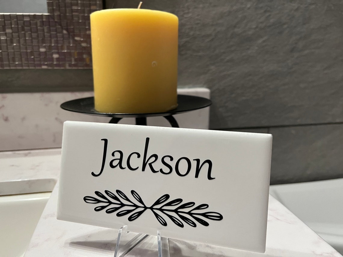 Personalized Name Tile: Nursery Decor, Office Desk Display (3x6 Inch ...
