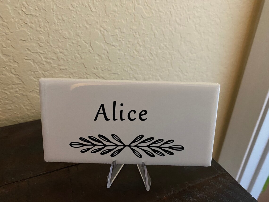 Personalized Name Tile: Nursery Decor, Office Desk Display (3x6 Inch ...