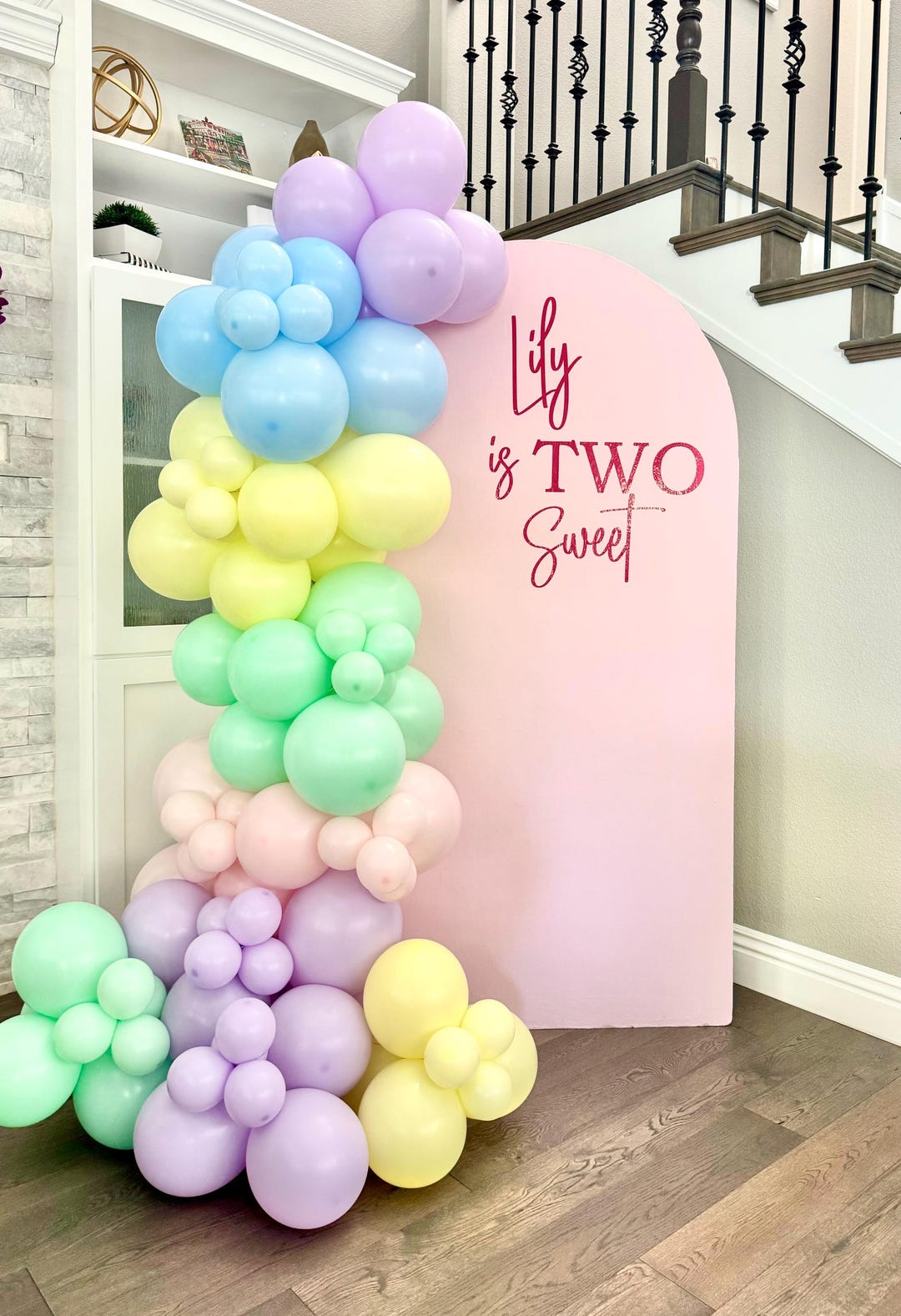 Two Sweet Pastel Balloon Garland Kit, DIY Party Decorations - Etsy