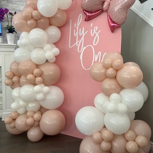 Bow Balloon DIY Garland, Pink Bow Balloon Arch, Pink Bow Birthday ...