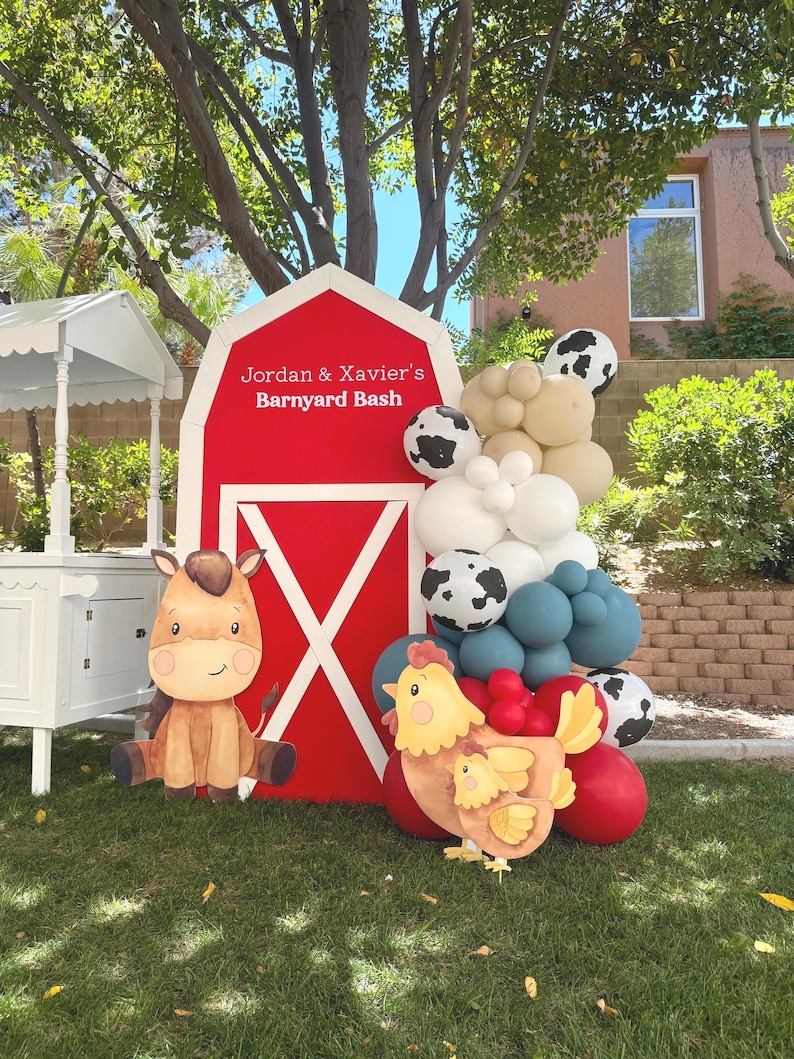 Farm Balloon Garland, Barnyard Balloon Kit, Farm Animal Balloons ...