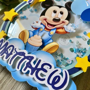 Baby Mickey Mouse Cake Topper, Baby Mickey Mouse, Baby Blue Mickey ...