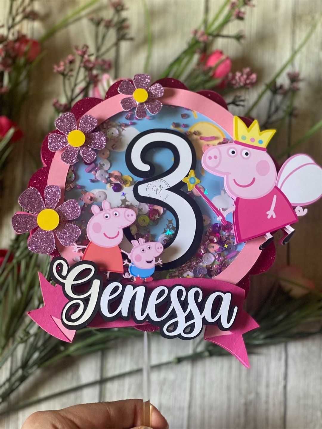 Peppa Pig Cake Topper,led Cake Topper, Peppa Pig Decor, Peppa Pig Cake ...