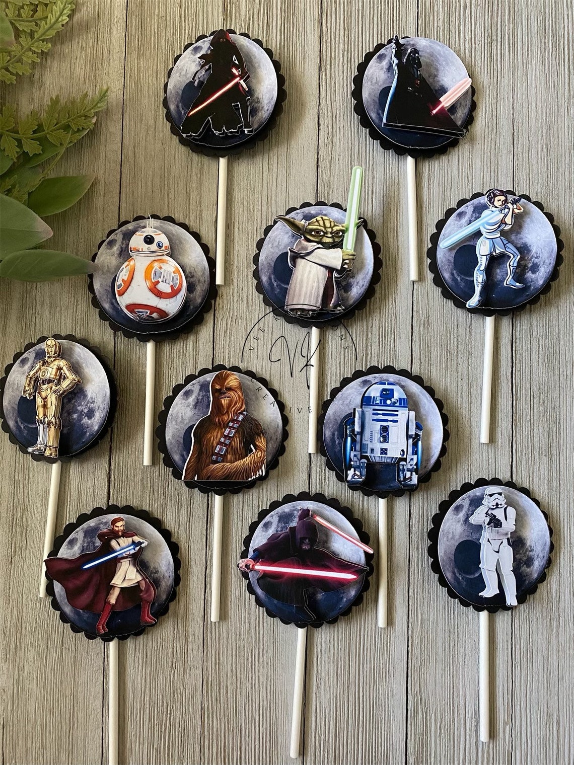Star Wars Cake Topper Custom Cake Topper Star Wars Theme - Etsy