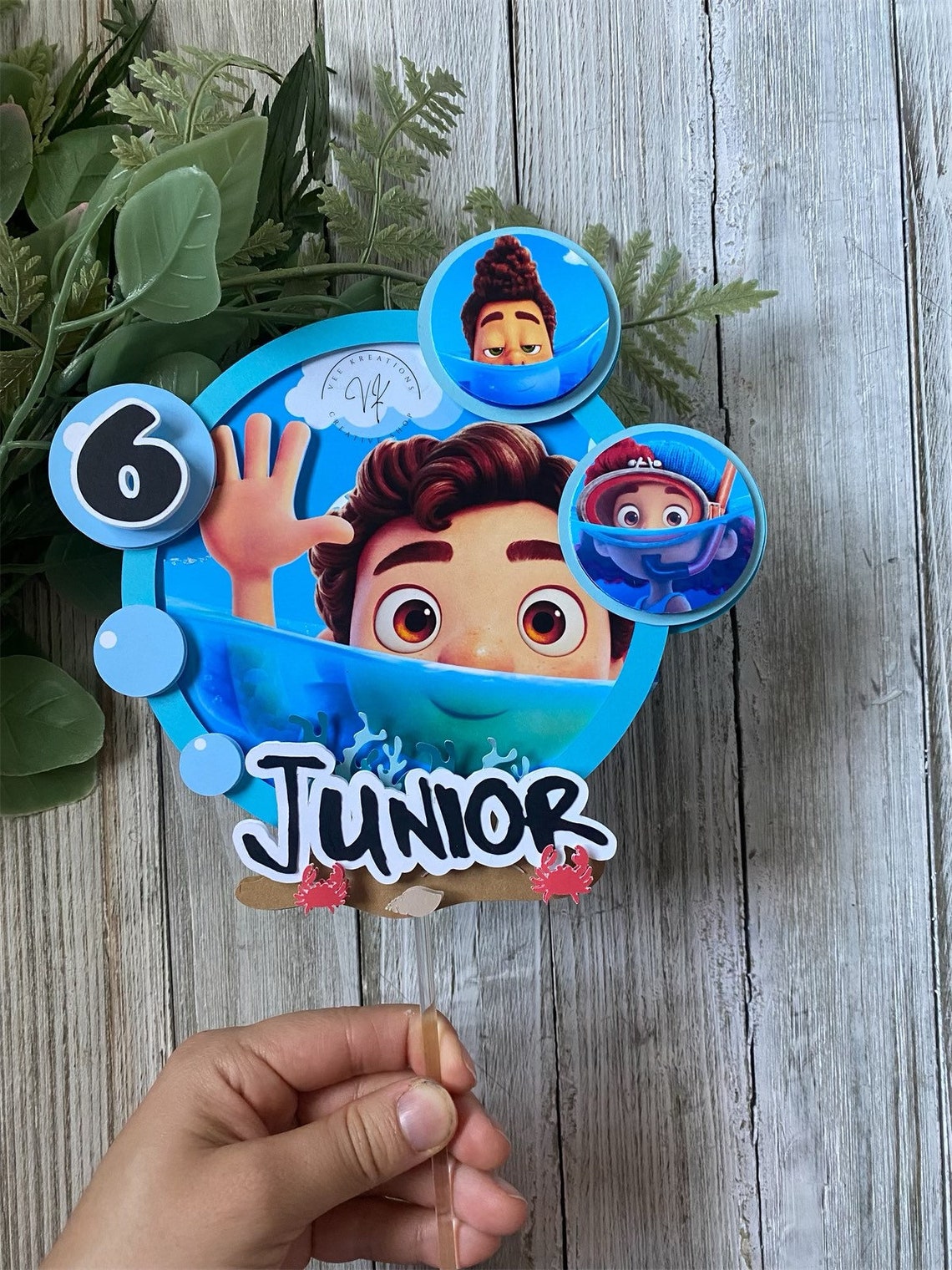 Luca 3D Cake Topper, Personalized Party Decoration - Etsy