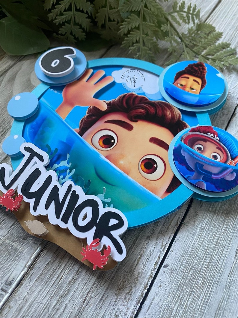 Luca 3D Cake Topper, Personalized Party Decoration - Etsy