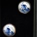 Royal Delft Blue Handpainted Cufflinks Round Windmill porceleyne Fles ...