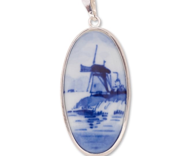 Royal Delft Blue Handpainted Medallion in Silver Frame - Etsy