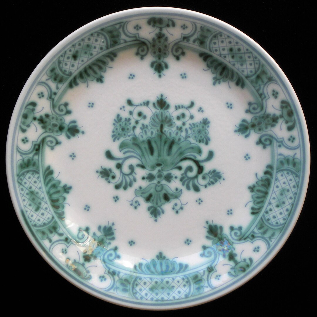 Royal Delft Delvert Green 1971 Handpainted Plate porceleyne - Etsy