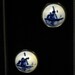 Royal Delft Blue Handpainted Cufflinks Round Windmill porceleyne Fles ...