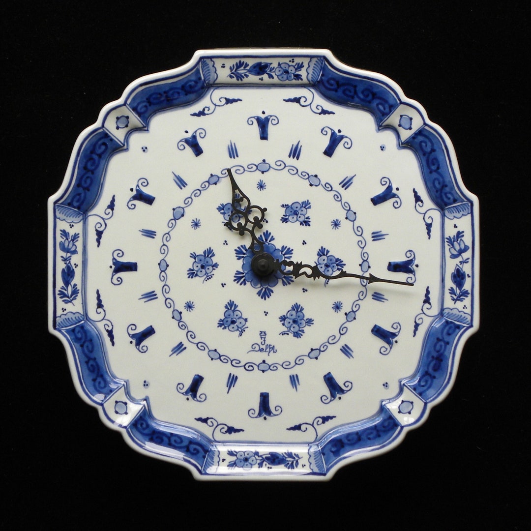 Royal Delft Blue 1982 Handpainted Wall Clock koninklijke Porceleyne ...