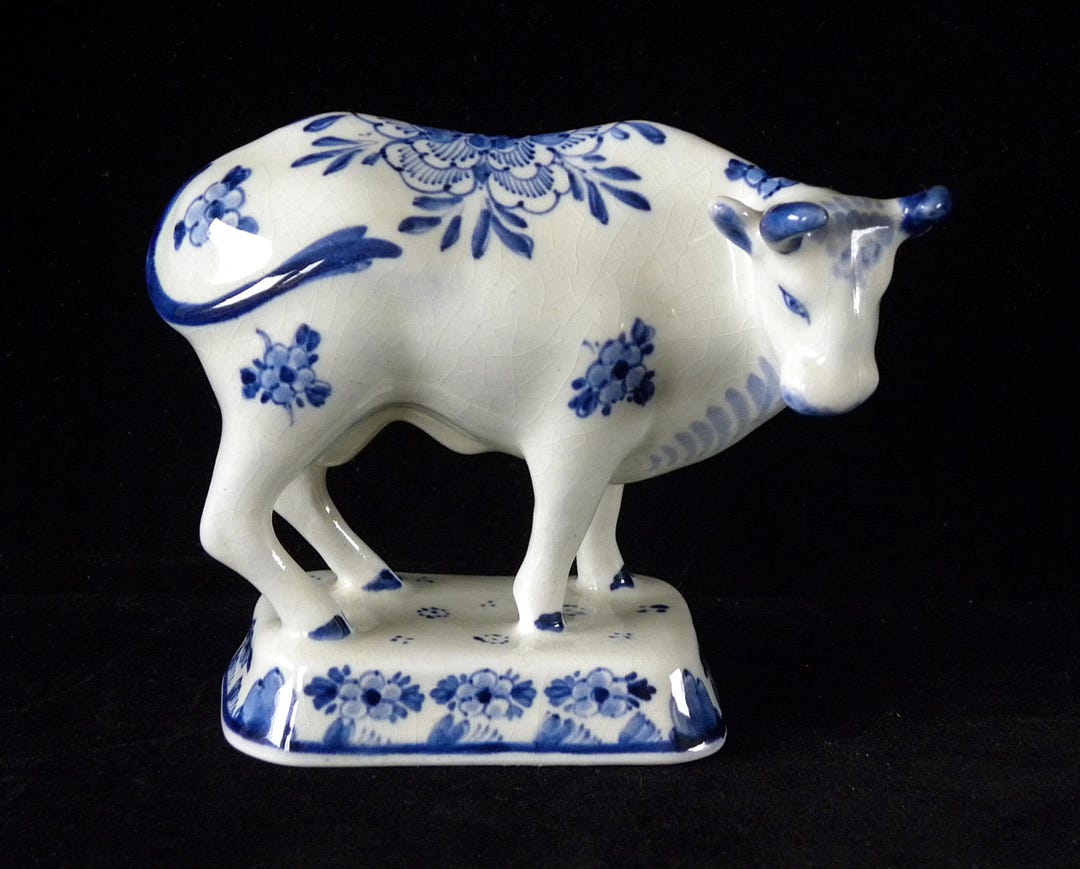 Royal Delft Blue (1941) Small Handpainted Cow (porceleyne Fles) - Etsy