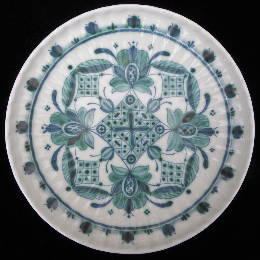 Royal Delft Delvert Green 1968 Handpainted Plate porceleyne Fles - Etsy