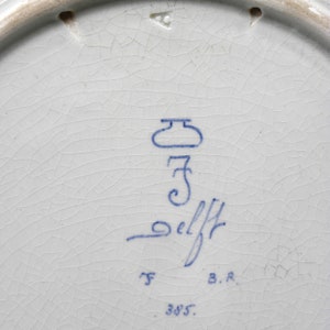 Royal Delft Blue (1947) LARGE Handpainted Peacock Plate (porceleyne ...