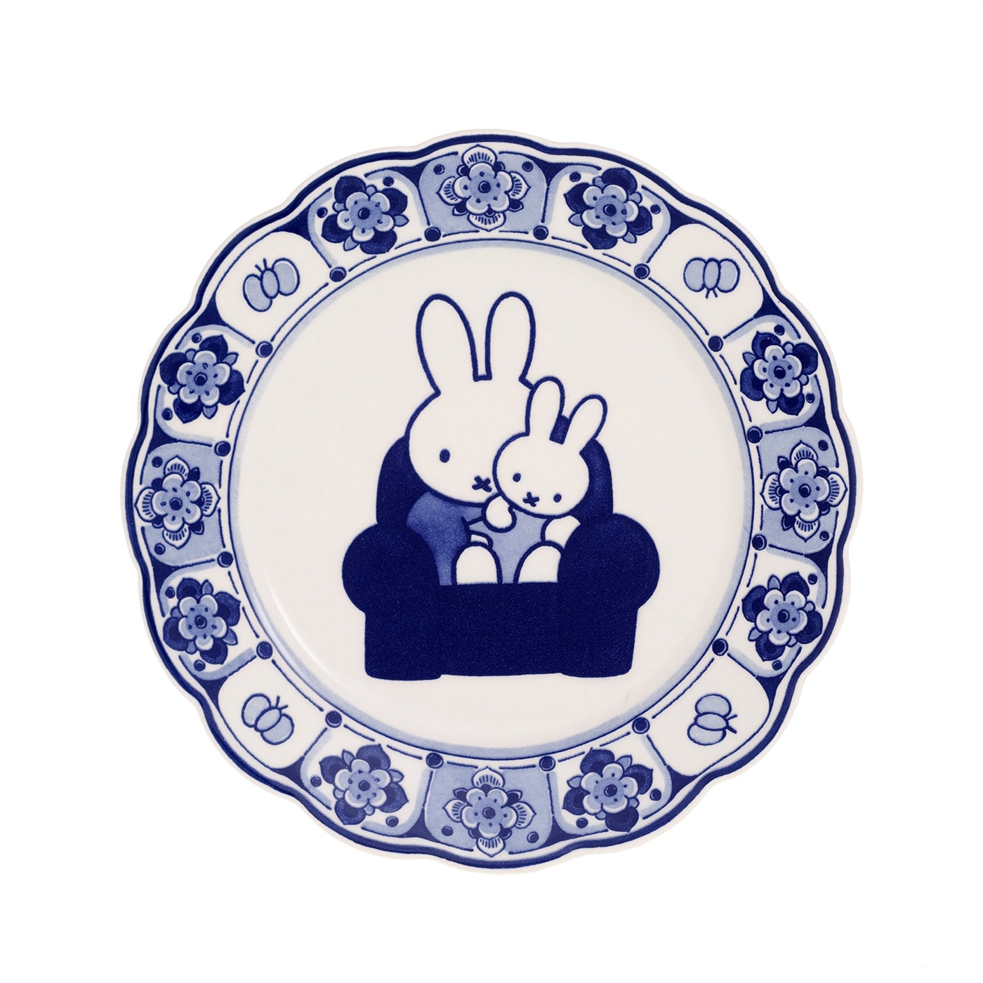 Royal Delft Blue Handmade Miffy & Miffy Plate (porceleyne Fles, Two ...