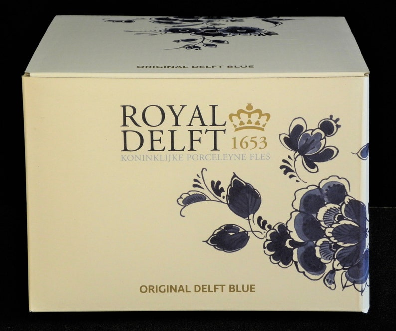 Royal Delft Blue TWO Handmade Tiles With Frame Tulips & Dutch - Etsy