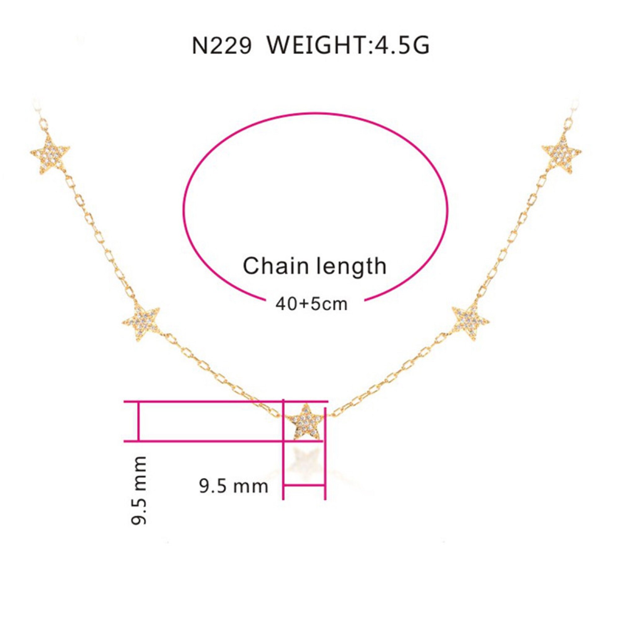 Gold Necklace, Adjustable Necklace,Fashion Gold Plating Necklace,Zircon ...