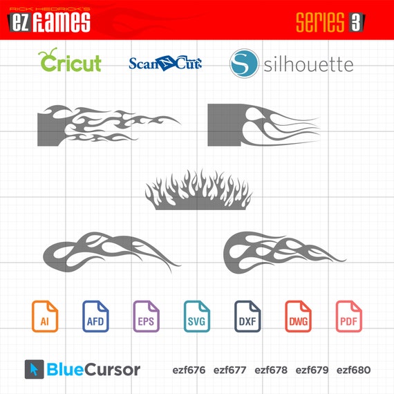 Flame Clipart SVG DXF Dwg EPS Ai Affinity Vector Files - Etsy India