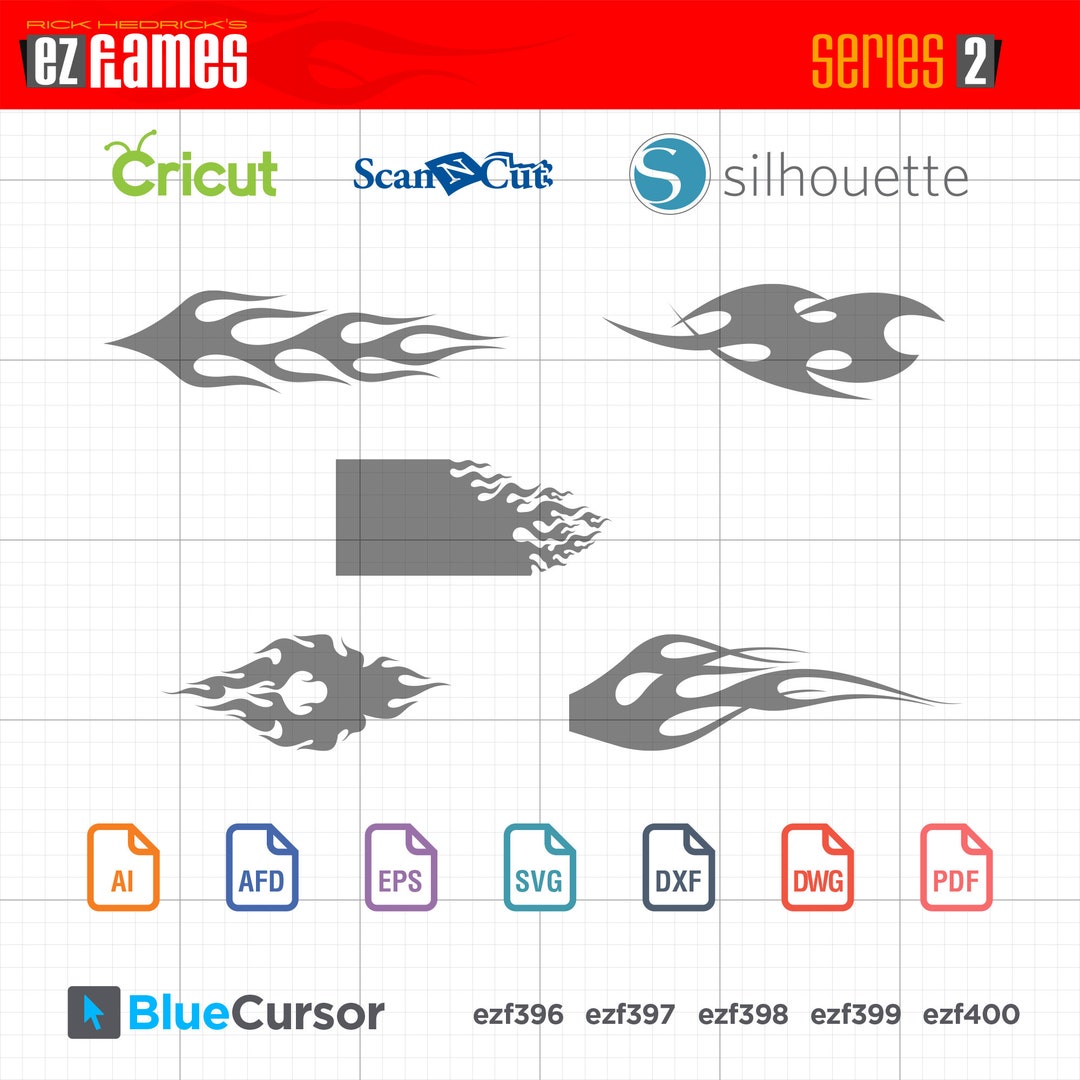 Flame Clipart SVG DXF Dwg EPS Ai Affinity Vector Files - Etsy België