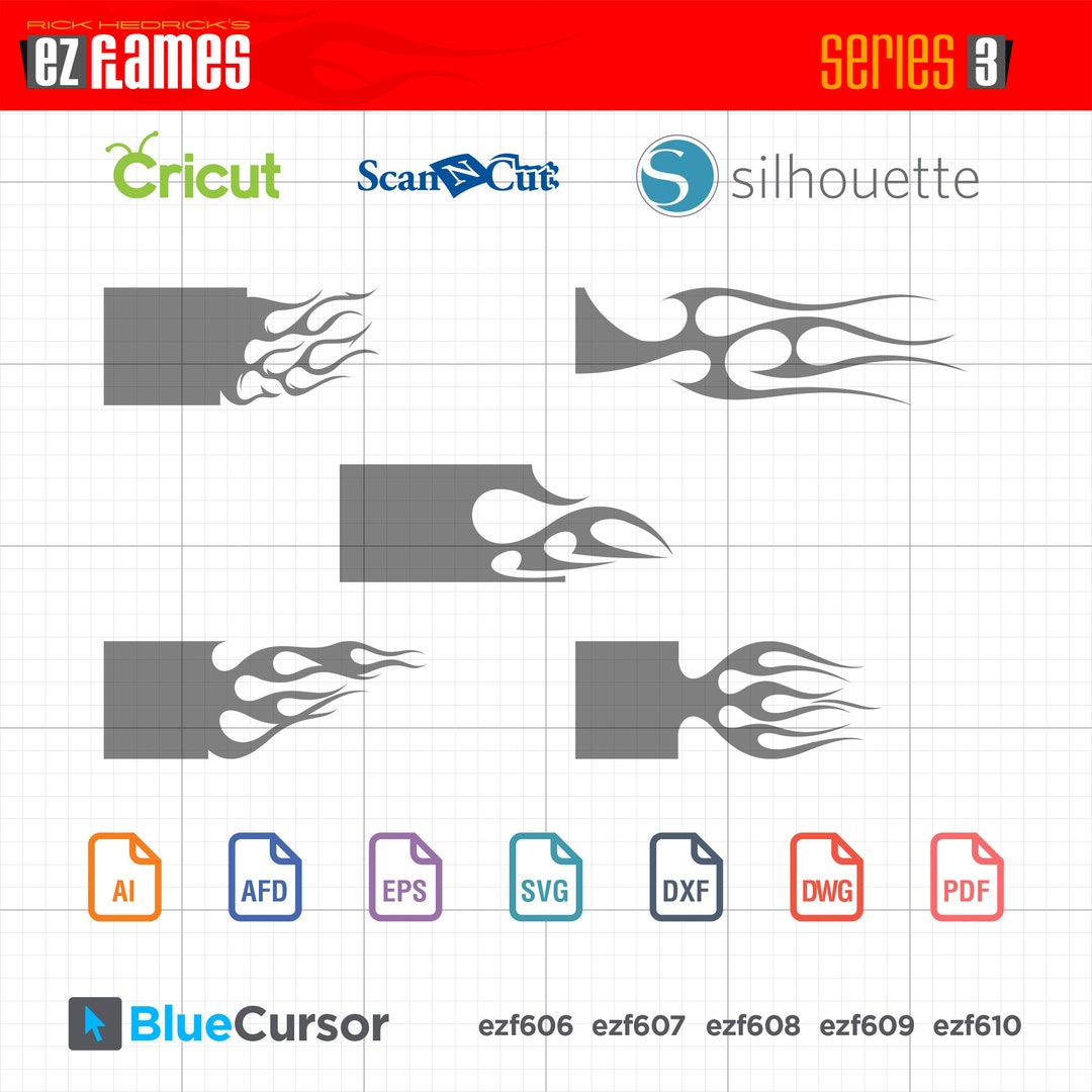 Flame Clipart SVG DXF Dwg EPS Ai Affinity Vector Files - Etsy
