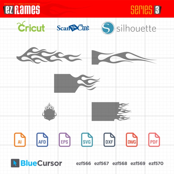 Flame Clipart SVG DXF Dwg EPS Ai Affinity Vector Files - Etsy India