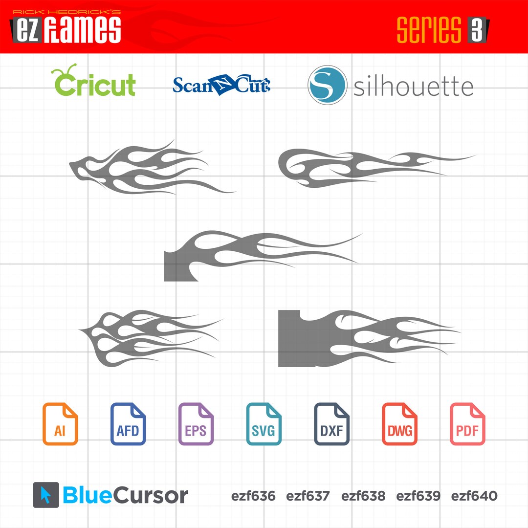 Flame Clipart SVG DXF Dwg EPS Ai Affinity Vector Files - Etsy
