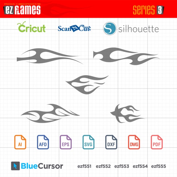 Flame Clipart SVG DXF Dwg EPS Ai Affinity Vector Files - Etsy India