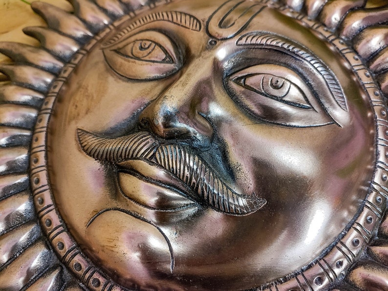 Handmade Copper Alloy Metal Rising Sun Wall Hanging Vastu - Etsy UK