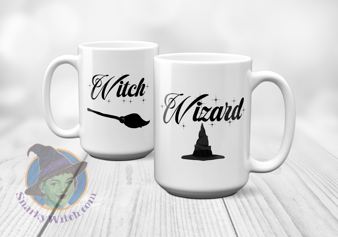 Witch and Wizard Mug Set, Tea Mug, Gift, Coffee Mug, Present, Witchy ...