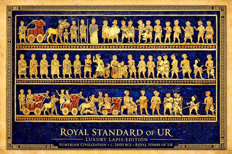 Royal Standard Of Ur Poster Set Sumerian Civilization Wall Art