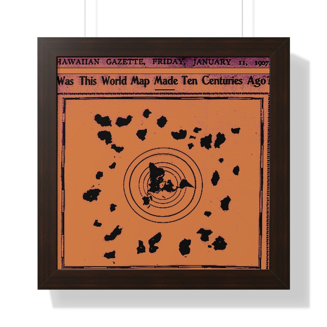 Real Flat Earth Map Framed Horizontal Poster - Etsy
