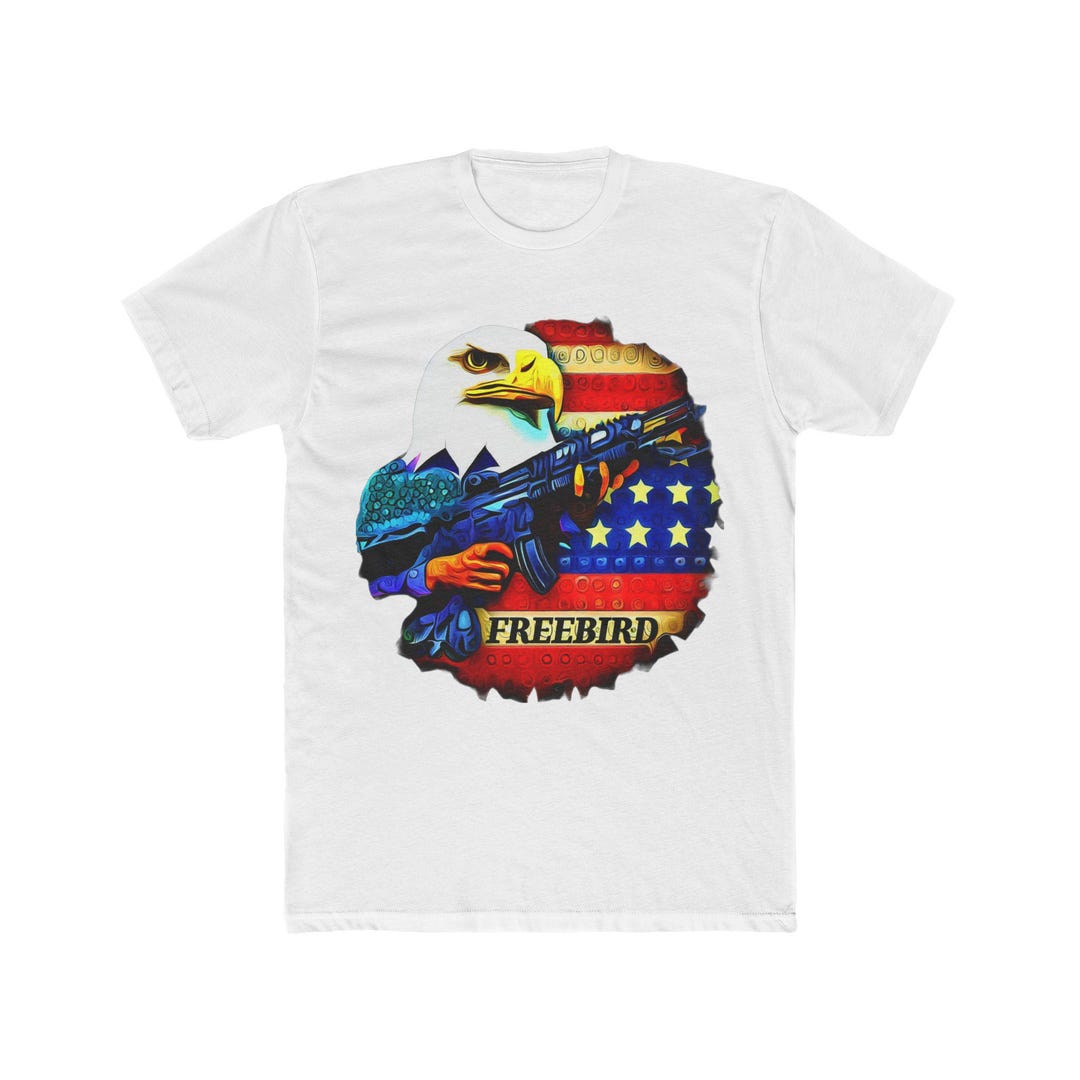 Freebird American Bald Eagle Unisex Cotton Crew Tee, Patriotic USA Tee ...
