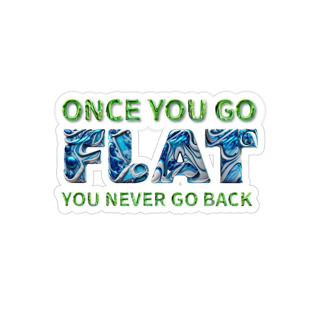 Flat Earth Die-cut Sticker: Transparent Outdoor Vinyl Decal - Etsy