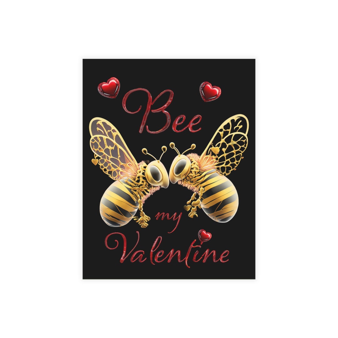 Bee My Valentine 3 Postcard Bundles (envelopes Included) - Etsy