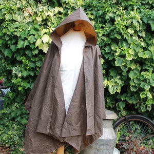 Waterproof Hooded Ranger Cloak, Ruana Wrap Poncho - Brown, Medium ...