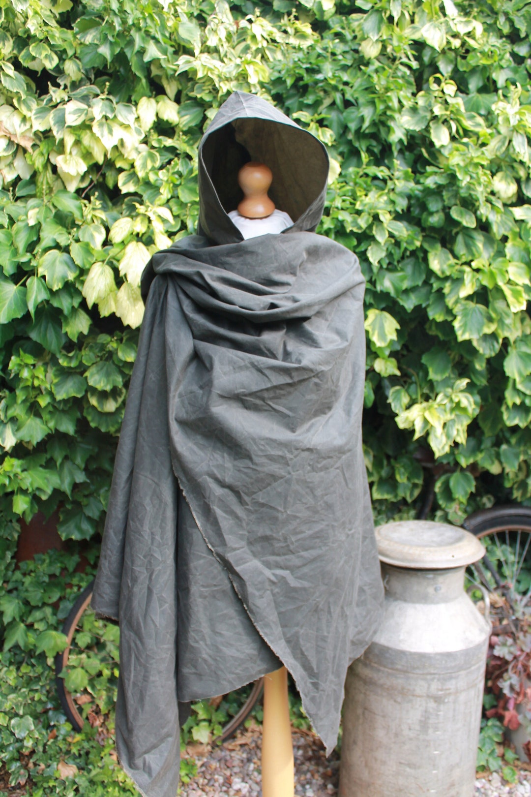 Waterproof Hooded Ranger Cloak, Ruana Wrap Poncho - Green, Medium ...