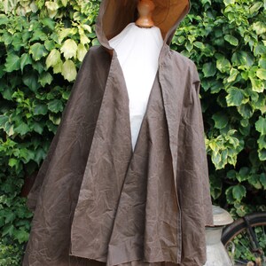 Waterproof Hooded Ranger Cloak, Ruana Wrap Poncho - Brown, Medium ...