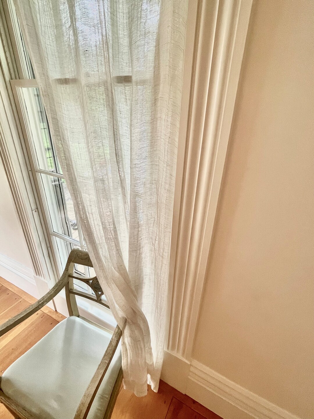 Rare 100% Gauze Cotton Finished Material Large Window Panel Decorative ...