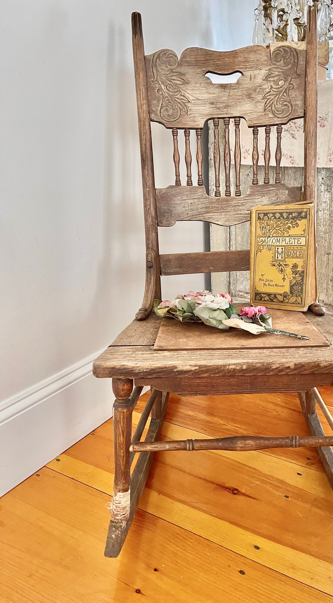 Rare Early 1800's Hand Carved Primitive OLD Farmers Full Sized Rocking ...